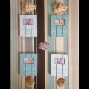 Wall Decor | Set Of 4 Shabby Chic Beach Themed Frames | Poshmark